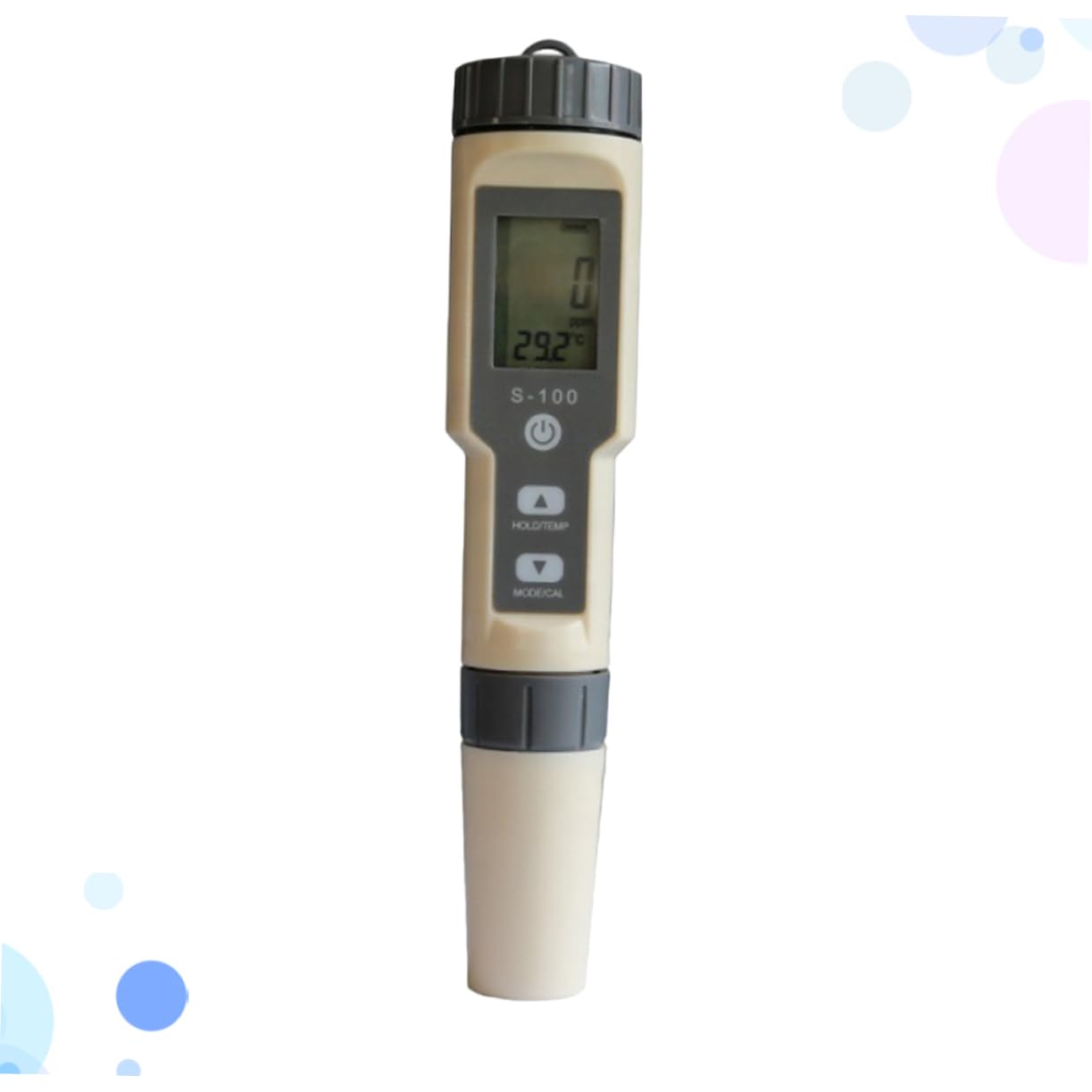 COSMEVIVI Water Salimeter Salt Water Gravimeter Automatic Hydrometer Water Quality Tester Hydrometers Tds Water Quality Testing Pen Salt Meter Temperature Tester Light Grey