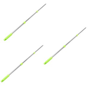 beavorty 3 sets mop stick pole broom replace handle mop handles for floor cleaning german thread mop handle commercial palo metal broom rods mop handle replacements broom handle plastic