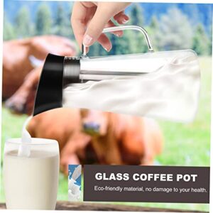 CRAFTHROU 1pc Filter Jug Espresso Machine Coffee Water Carafe with Lid Large Capacity Water Jug Dripper Pour Brew Cups Clear Tea Kettle Infusers Iced Pitcher with Lid Pot Waterbottle Glass