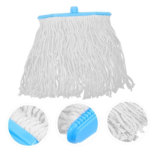 COOLHIYA Replaceable Mop Head Vintage Mop Rope Mop Head Mop Replacement Parts Mop Refill Mop Heads Industrial Mop Heads Cotton Mop Heads Water Absorption Mop Cleaning Mop Plastic