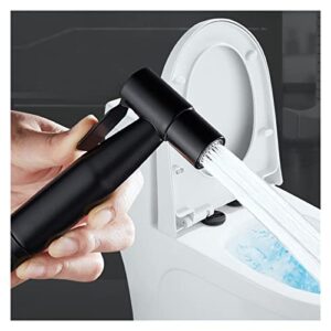 UERVPS Black Portable Bidet Sprayer Stainless Steel Toilet Bidet Faucet for Bathroom Hand Sprayer Shower Head Self Cleaning Bathroom Shower Drencher(Bidet Faucet Set)