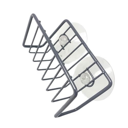 XPBEW Kitchen Sink Drain Rack Hollow Draining Holder Metal Wrought Iron Shelf for Bath Dishwashing Cloth Soap Collection