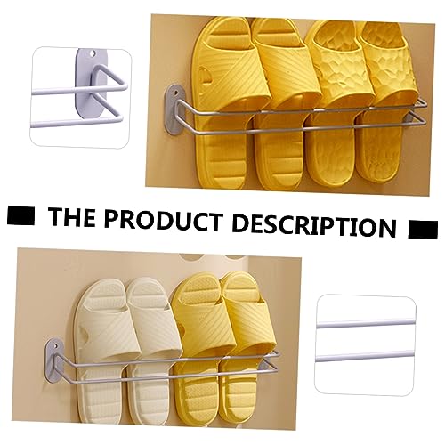 SOESFOUFU 1pc Shoe Storage Rack Slipper Wall Rack Towel Rod for Bathroom Towel Storage Rack Bath Towel Bar Wall Shoe Rack Kitchen Towel Bar Shoe Organizer Shelf Door Rack Blue Carbon Steel