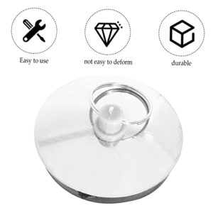 WOONEKY 9 Pcs Sink Stopper Hard Case with Foam Tub Drain Plug Tub Accessories for Water Stopper Garbage Drain Stopper Bath Drain Stopper Bathtub Accessories Bathtub Plug Rubber Silver