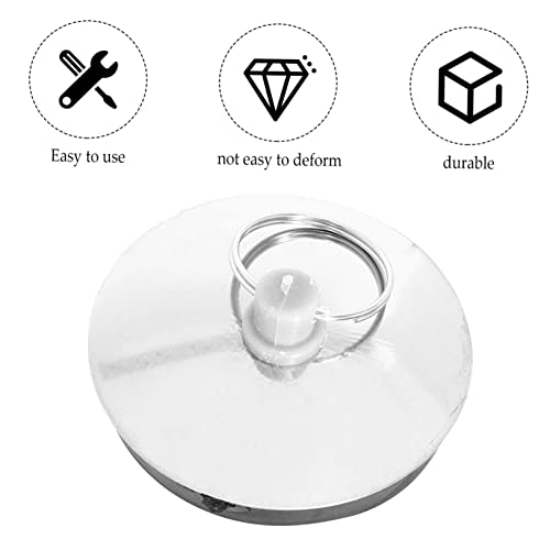 WOONEKY 9 Pcs Sink Stopper Hard Case with Foam Tub Drain Plug Tub Accessories for Water Stopper Garbage Drain Stopper Bath Drain Stopper Bathtub Accessories Bathtub Plug Rubber Silver