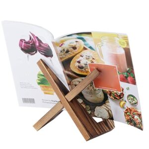 XPBEW Rustics Wood Recipe Reading Stands Holder Rack Convenient Display Book Holder Portable Music Bookshelf for Students