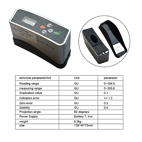 Tint Meter, High Precision 0~150.0 GU Gloss Meter Digital Glossmeter Paint Ink Metal Photometer Tile Stone Bamboo Paper Plastic Glossmeter,Color Sensor