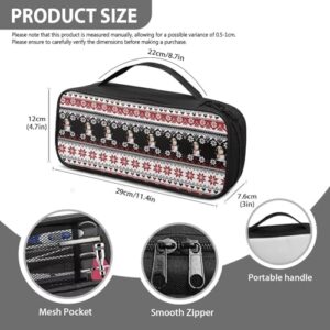 Rnyleeg Aztec Stethoscope Holder Case with Handle Christmas Snowman Print Stethoscope Accessories for Nurse Portable Stethoscope Case