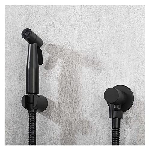 UERVPS Black Bathroom Toilet Bidet Faucet Bidets Shower Single Hole Portable Wall Mounted Sprayer Shower Bathroom Shower Drencher