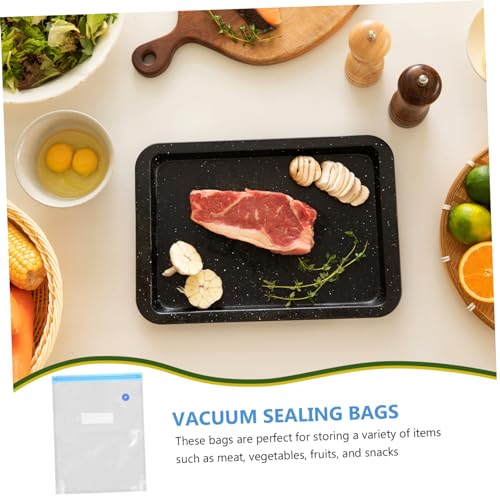 Hoement 1 Set Vacuum Compression Bag Filament Bags Cooking Bags Sous Vide Vacuum Fresh Keeping Bag Food Preservation Bag Precut Bags Reusable Stand up Bags Zipper Vacuum Seal Bags Pa