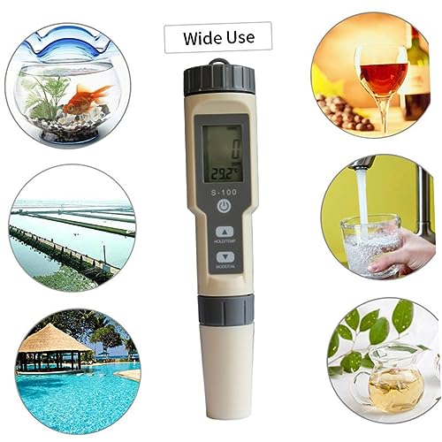 MUCKLILY Water Quality Tester Hydrometers Salt Meter Water Salimeter Automatic Hydrometer Salt Water Gravimeter Tds Water Quality Testing Pen Temperature Tester Light Grey