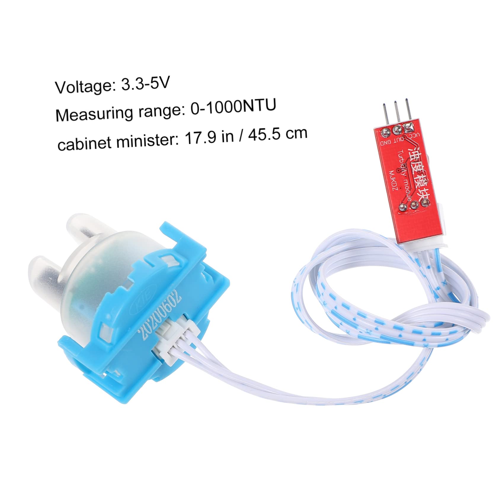 GARVALON Module Water Quality Testing Equipment Laundryjet Turbidity Experiment Turbidity Transducer 3.3-5v Turbidity Detection Sensor 3.3-5v Water Quality Detection Plastic Blue