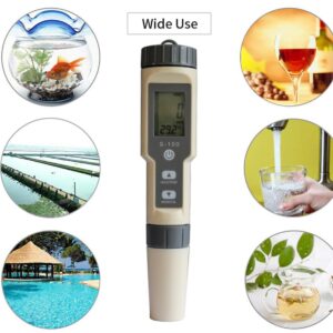 HAWILLOSCH Water Salimeter Temperature Tester Tds Water Quality Testing Pen Salt Meter Salt Water Gravimeter Hydrometer Water Quality Tester Light Grey