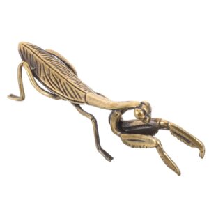 orfofe small mantis decoration mantis craft figurine wealth figurine mantis statue ornament delicate mantis figurine novelty mantis decoration zen garden ornament vintage car decor copper