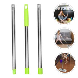 Beavorty 3 Sets Mop Stick Pole Broom Replace Handle Mop Handles for Floor Cleaning German Thread Mop Handle Commercial Palo Metal Broom Rods Mop Handle Replacements Broom Handle Plastic