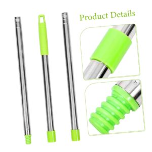 Beavorty 3 Sets Mop Stick Pole Broom Replace Handle Mop Handles for Floor Cleaning German Thread Mop Handle Commercial Palo Metal Broom Rods Mop Handle Replacements Broom Handle Plastic