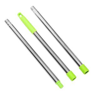 Beavorty 3 Sets Mop Stick Pole Broom Replace Handle Mop Handles for Floor Cleaning German Thread Mop Handle Commercial Palo Metal Broom Rods Mop Handle Replacements Broom Handle Plastic