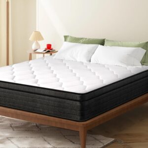 elitspace Hybrid Full Mattress,Memory Foam Hybrid 10 Inch Full Size Springs Mattresses,Fits All Bed Frames Full Size Mattress,Medium Firm Feel Mattress,CertiPUR-US.