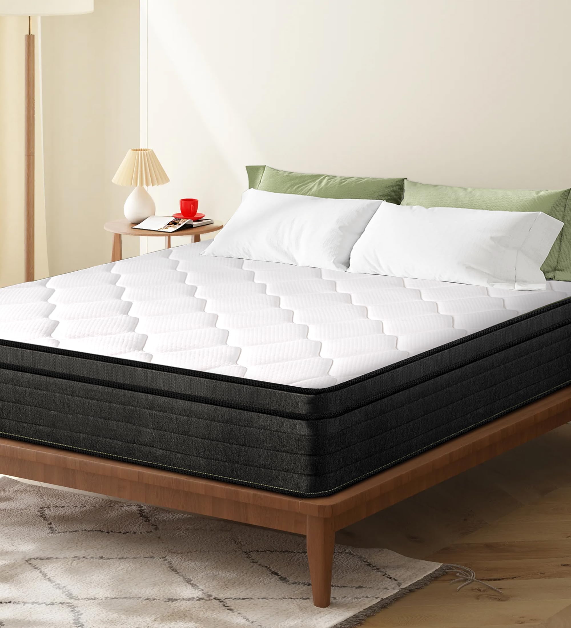 elitspace Hybrid Full Mattress,Memory Foam Hybrid 10 Inch Full Size Springs Mattresses,Fits All Bed Frames Full Size Mattress,Medium Firm Feel Mattress,CertiPUR-US.