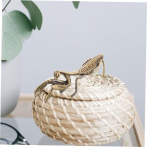 Unomor Retro Creative Mantis Ornament Praying Mantis Figurine Desk Mantis Statue Small Desktop Decor Mantis Statue Decor Mantis Craft Figurine Desktop Mantis Decoration Ornaments Copper