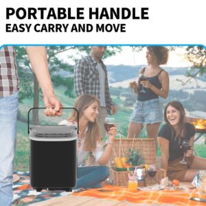 IcyByte Cheap Ice Maker for Countertop,2 Size of 9 Ice Cubes Ready in 6 Mins, 26lbs Ice/24Hrs, Auto-Cleaning Function, with Basket and Scoop, Small and Cheap for Home/Kitchen/Camping/RV/Kitchen