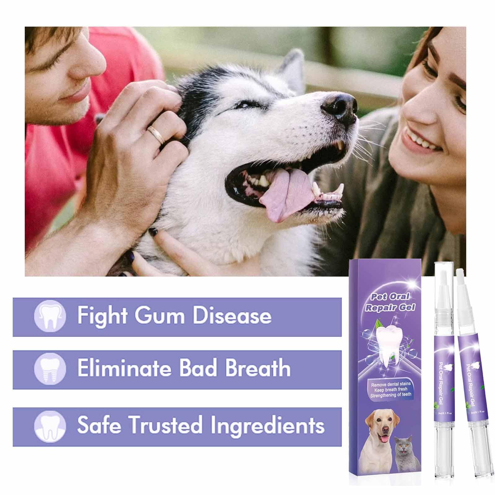 Lettuce Pets Toothbrush, Pet Oral Repair Gel for Dogs,Lettuce Pets Oral Repair Gel,Lettuce Pets Dog Toothbrush,Pet Breath Freshener Gel Care Cleaner for Dog Cats, Eliminate Breath (2)