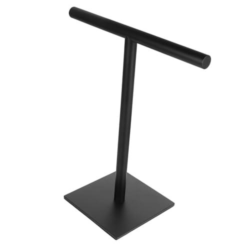 KICHOUSE Towel Rack Towel Bar Kitchen Towel Holder Towel Holder Stand Vanity Towel Holder Bathroom Towel Holder Countertop Towel Hanger T-Shaped Hand Towel Holder Black 304 Stainless Steel