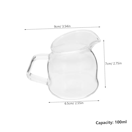 MOLUCKFU Milk Cup Coffee Creamers Cups Coffee Hutch Coffee Pod Maker Coffee Pitcher Sauce Containers Clear Mugs Coffee Can Coffee Mugs Coffee Kettle Sauce Pitcher Tea Mug Transparent Glass