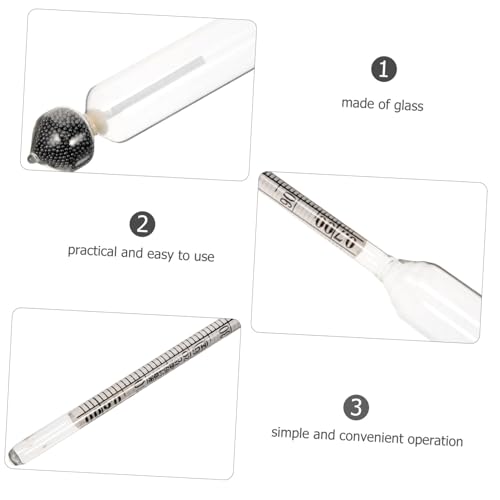 Anneome Hydrometer Liquid Meter Moisture Content Tester Liquid Measuring Tools Liquidometer Liquid Measuring Device Sugar Density Meter Petroleum Meter Mud Making Kit for Beginners Glass