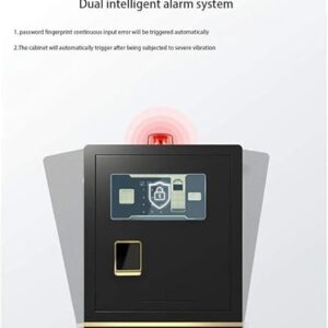 Security, LCD Display Safe Safety Furniture Built-in Alarm Wall Fixed Installation Digital Key Safe Cabinet Safe For ID Papers, A4 Documents, Laptop Computers, Jewels 35 * 30 * 30cm-1