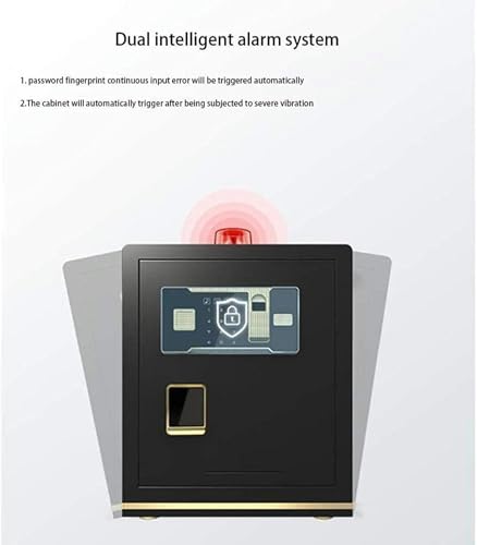 Security, Safe Safety Electronic Fingerprint Password Money Key Cabinet Safe For ID Papers, A4 Documents, Laptop Computers, Jewels 35 * 30 * 30cm, Black-1