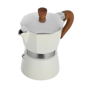 collbath 1pc coffee pot espresso machine expresso coffee italian coffee maker coffee tea maker italian espresso brewer italian espresso maker espresso ground coffee mocha white aluminum