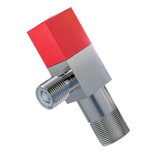 IWOWHERO Toilet Supply Angle Valves Bathroom Accessory Angle Valve for Bidet Toilet Valve Toilet Part Toilet Water Valve Angle Stop Tool Bathroom Supply Angle Valve for Bathroom Metal Red