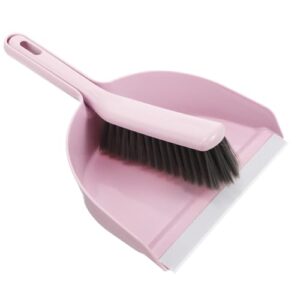 moluckfu 1 set mini dustpan brush straw broom table brooms dustpan broom and dustpan desktop brooms and desktop dust pan mini dust pan garbage desk cleaning dustpan small dustpan pp pink