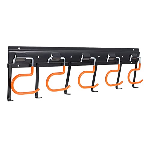 Gadpiparty 1 Set Tool Storage Hanging Strip Heavy Duty Storage Wall Organizer Coat Rack Shelf Bathroom Broom Holder Garage Tool Hanger Storage Shelf Hanger Wall Mount Hanger Hooks Metal