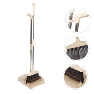 Garneck 1 Set Broom Set Room Cleaning Broom Lobby Broom Sweeper Broom and Dustpan Kit Home Broom Kit Home Tools Home Cleaning Device Office Cleaning Supplies Floor Broom Stainless Steel