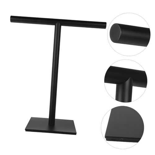 KICHOUSE Towel Rack Towel Bar Kitchen Towel Holder Towel Holder Stand Vanity Towel Holder Bathroom Towel Holder Countertop Towel Hanger T-Shaped Hand Towel Holder Black 304 Stainless Steel