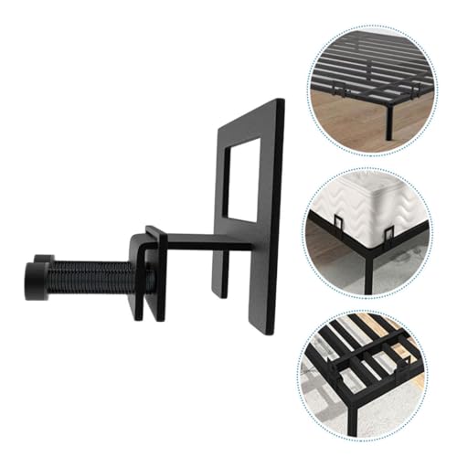 MOLUCKFU 1 Set Mattress Retainer Bed Mattress Adjustable Bed Frame Bed Stand Bed Pads Bedding Bed Shelf Bed Frames Metal Mattress Slide Stopper Mattress Non-Slip Stoppers Iron Black