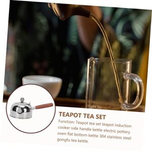 COLLBATH 1pc Kettle Espresso Mug Electric Travel Espresso Maker Tea Cups and Saucers Briki Arabic Greek Pot Turkish Teapot Arabic Coffee Cups Hot Water Boiler Stove Top Teapot Wood