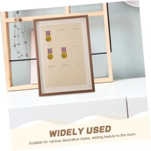 Medal Photo Frame Display Case Frames Lapel Pin Holder Portrait Picture Frame Medal Picture Frame Match Medal Frame Display Picture Holder Pin Display Board Wooden Coffee LIFKICH