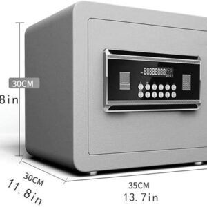 Security, Safe Safety Electronic Fingerprint Password Money Key Cabinet Safe For ID Papers, A4 Documents, Laptop Computers, Jewels 35 * 30 * 30cm, Black-1