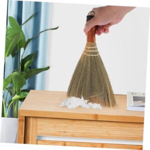 JEWEDECO Household Brooms House Broom Mini Straw Broom Desktop Duster