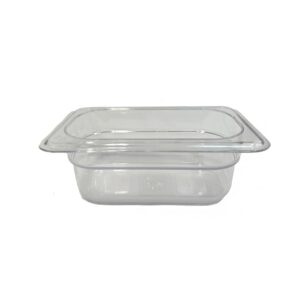 ninth size 2-1/2" deep clear polycarbonate food pan, each