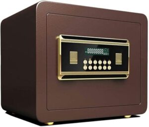 security, lcd display safe safety furniture built-in alarm wall fixed installation digital key safe cabinet safe for id papers, a4 documents, laptop computers, jewels 35 * 30 * 30cm-1