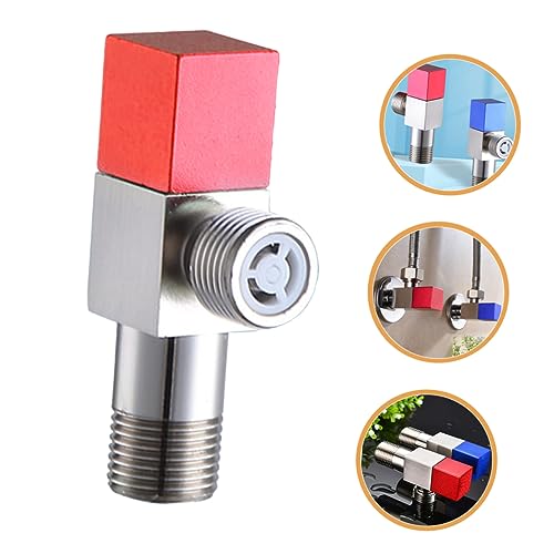 IWOWHERO Toilet Supply Angle Valves Bathroom Accessory Angle Valve for Bidet Toilet Valve Toilet Part Toilet Water Valve Angle Stop Tool Bathroom Supply Angle Valve for Bathroom Metal Red