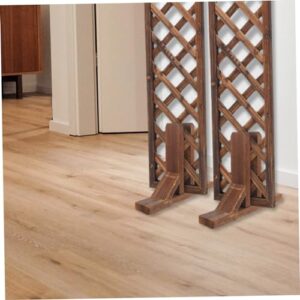 MOBUTOFU Solid Wood Screen Base Fences Room Partition Support Brackets Garden Border Edging Folding Room Divider Stand Room Partition Support Bases Household Divider Stand Fence Base Wooden