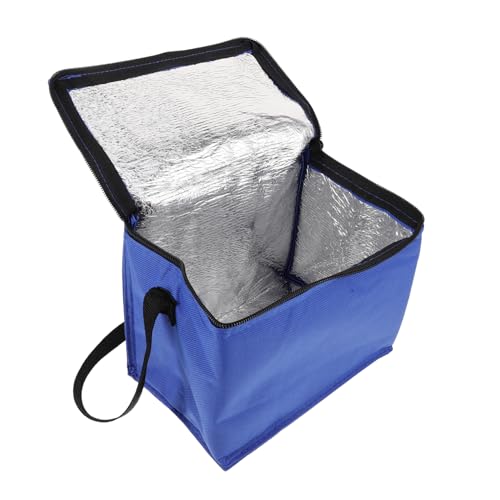 JECOMPRIS 3pcs Insulation Cooler for Grocery Shopping Take Away Coffee Insulated Grocery Insulated Cooler for Catering Insulated Pizza Blue Aluminum