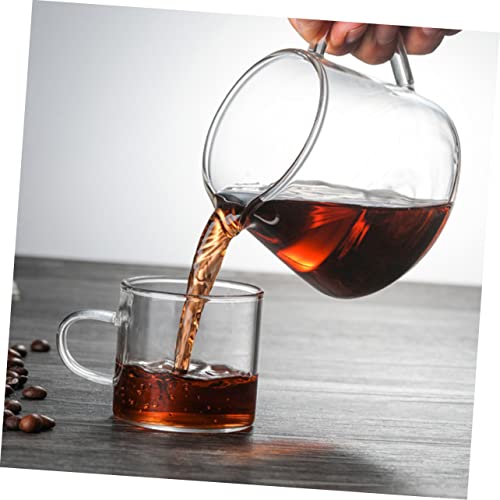 OKUMEYR 1pc Coffee Pot Clear Coffee Mug with Lid Espresso Machines Portable Stove Coffee Cups with Lids Pitcher with Lid Expresso Coffee Cup Portable Milk Jug Espresso Maker Teapot Glass