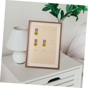 Medal Photo Frame Display Case Frames Lapel Pin Holder Portrait Picture Frame Medal Picture Frame Match Medal Frame Display Picture Holder Pin Display Board Wooden Coffee LIFKICH