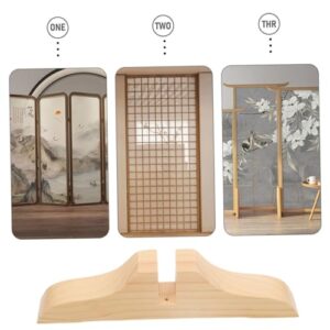 TOKIDNY 2pcs Screen Base Thickened Divider Stand Room Dividers Stand Dressing Screens Room Dividers Base Room Screen Supply Household Divider Bracket Removable Office Divider Clamps Wooden